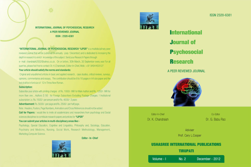 International Journal of Psychosocial Research (IJPSR) - Psychology ...